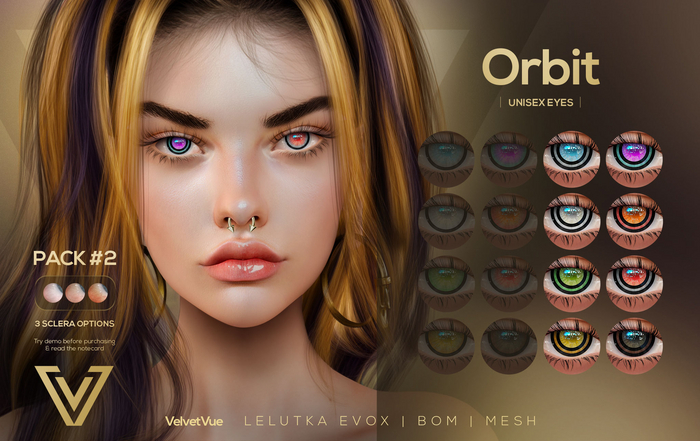 Second Life Marketplace - [ VelvetVue ] Orbit Eyes :: Pack #2